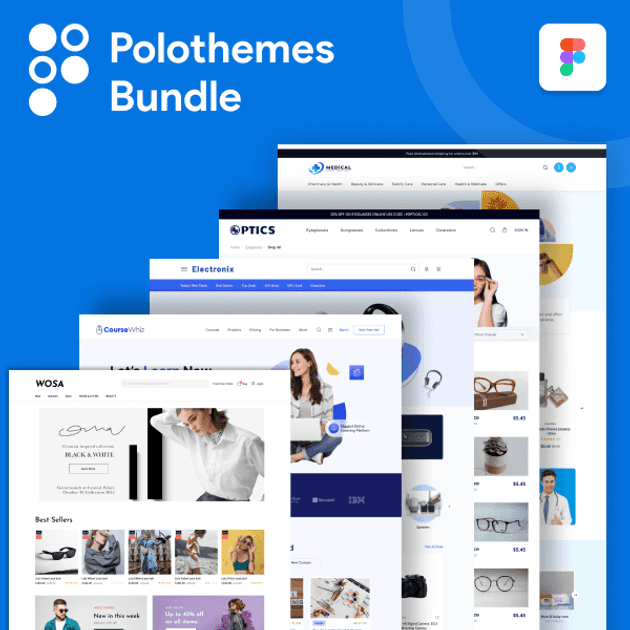 E-Commerce Figma Bundle (5 in 1) | Polo Themes