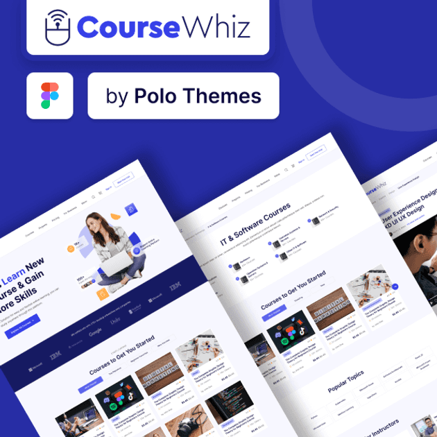 Course Whiz Figma UI | Polo Themes